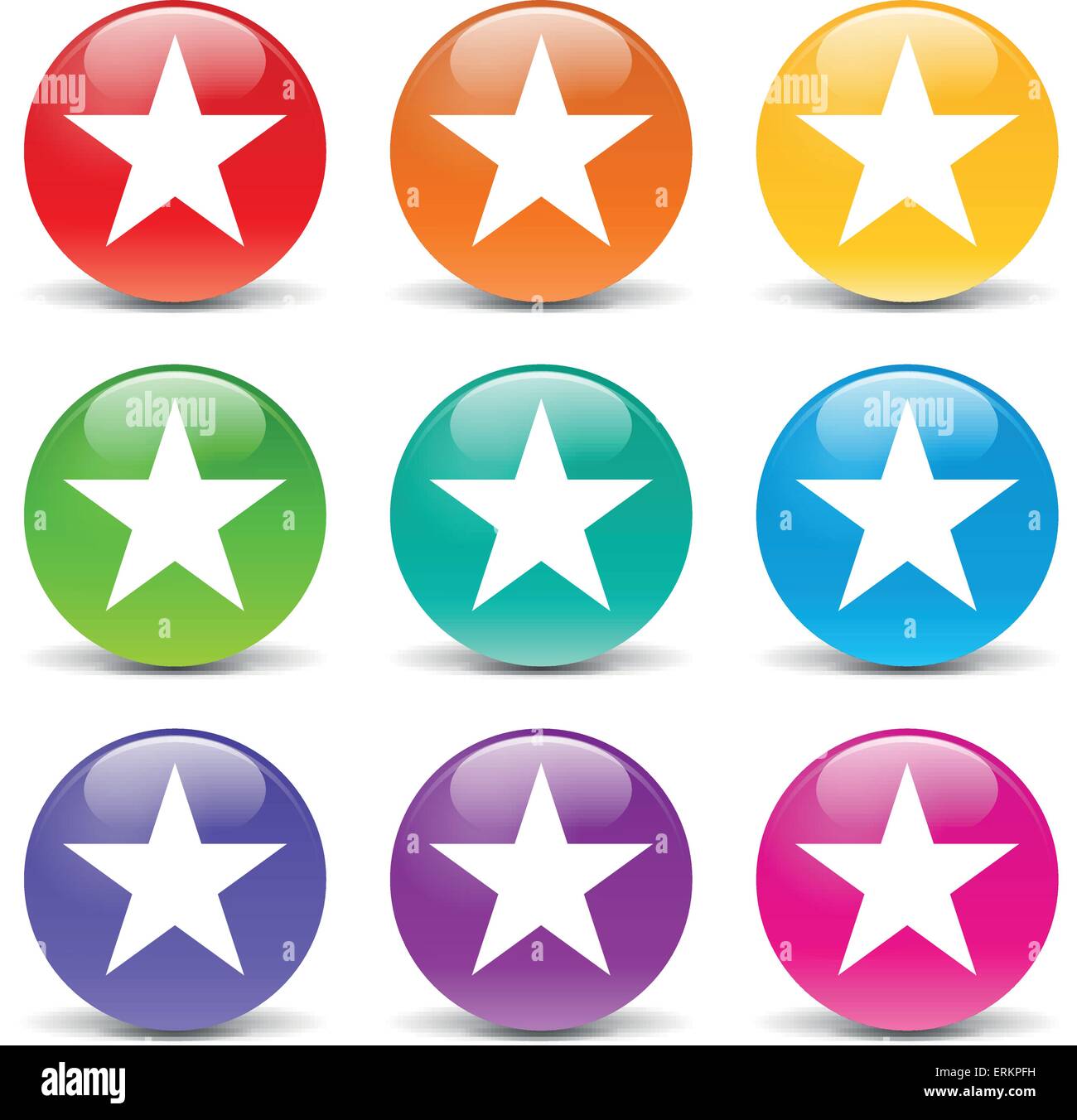 Vector illustration of star icons on white background Stock Vector ...