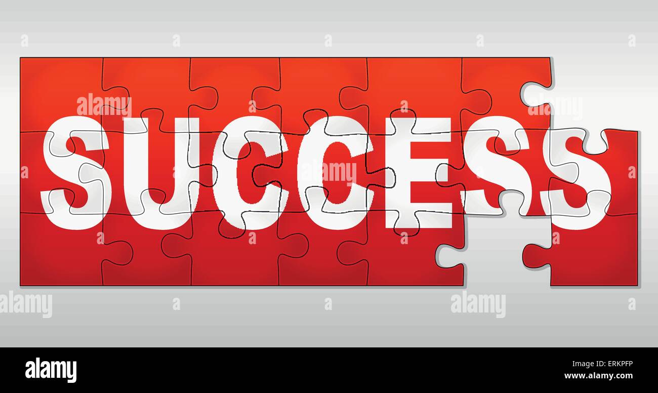 Vector illustration of success puzzle concept background Stock Vector ...