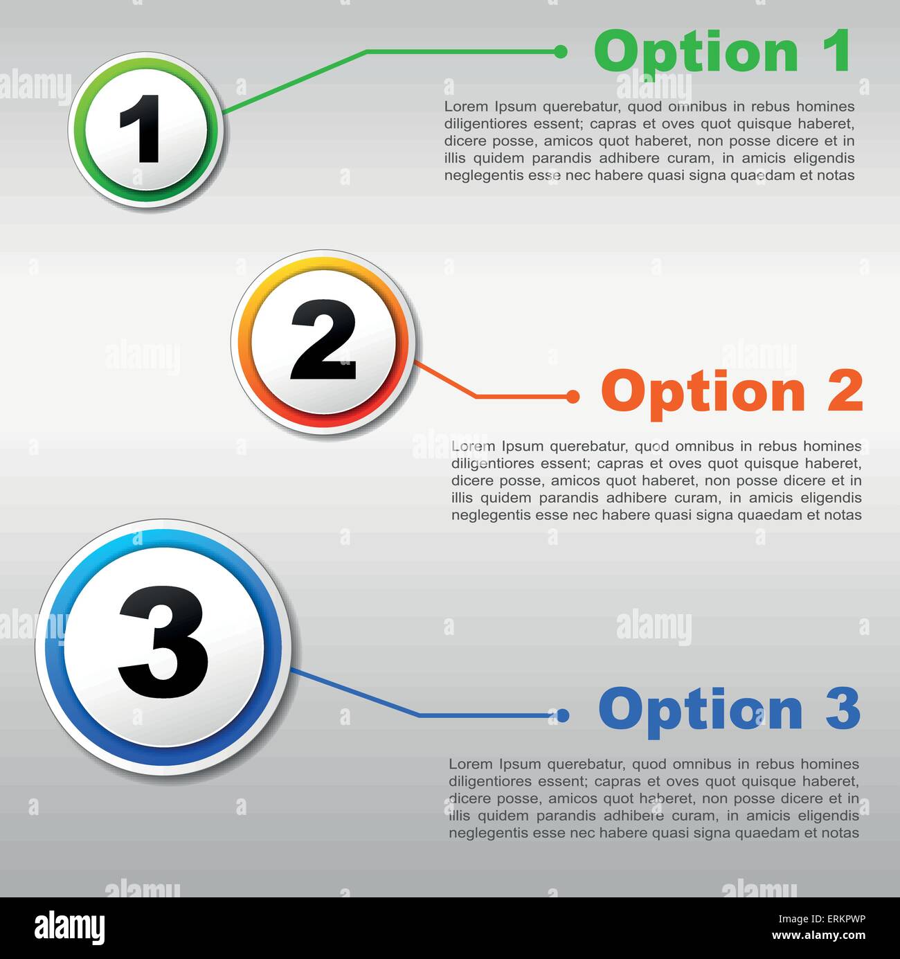 Vector illustration of 3 options abstract background Stock Vector Image ...