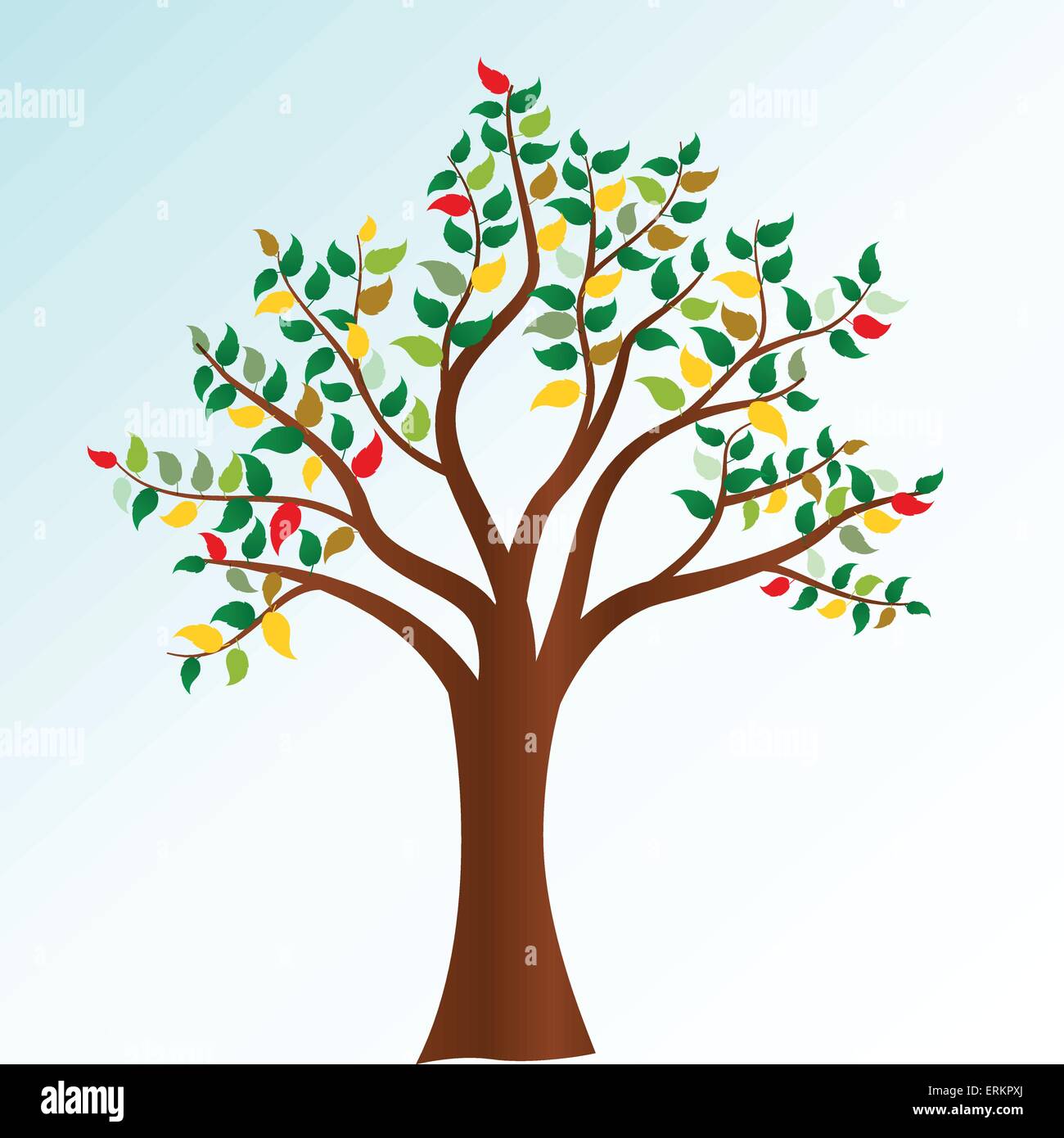 Colorful trees Stock Vector Images - Alamy