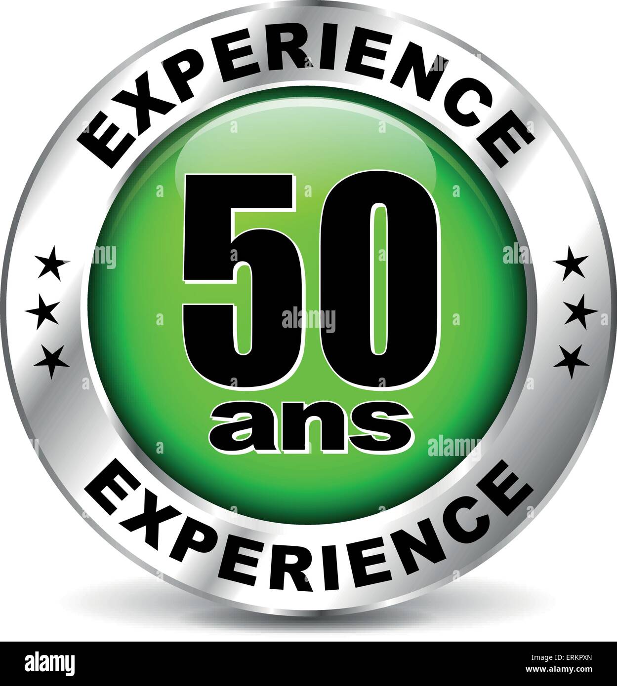 vector illustration of ten years experience icon on white background ...