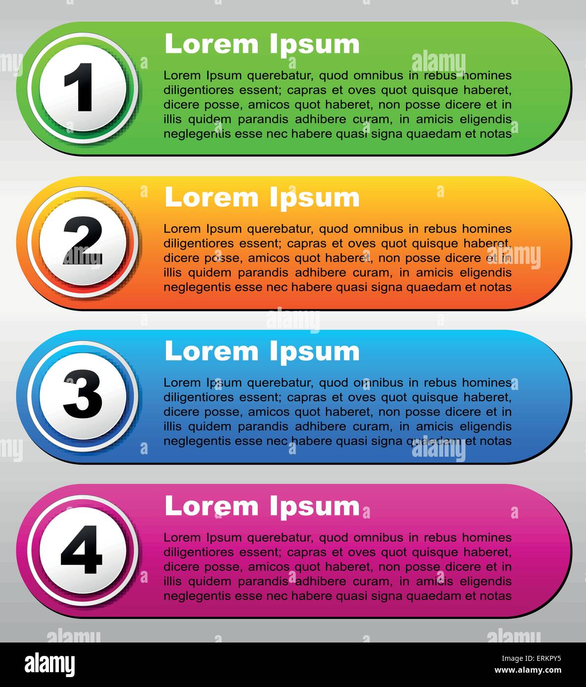 Vector illustration of four steps design elements Stock Vector Image ...