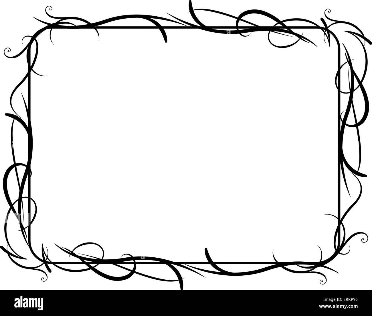 Vector illustration of horizontal vines frame concept Stock Vector ...