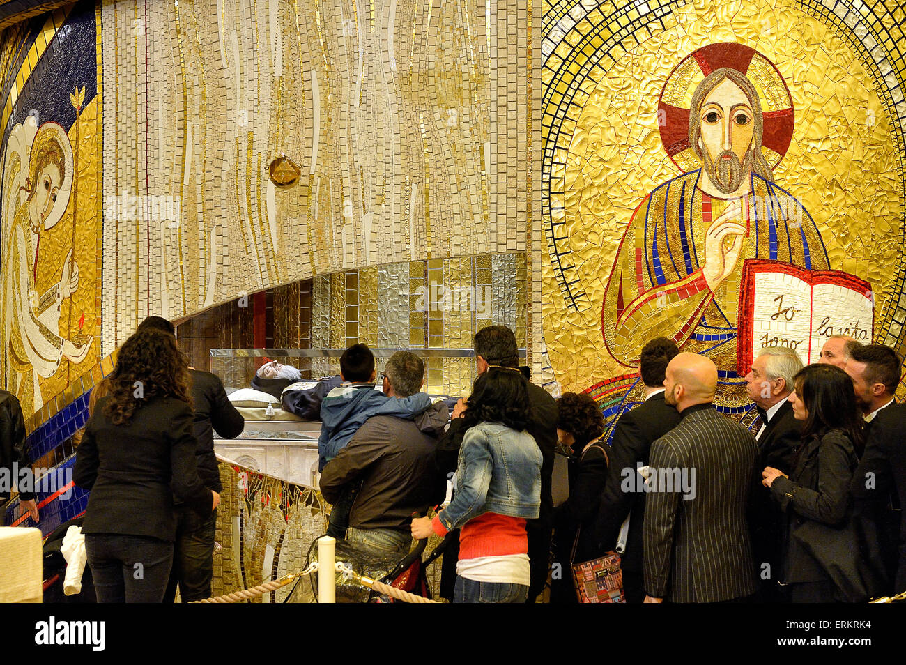 Apulia S. Giovanni Rotondo ostension of the body of St. Pio in 1th June ...