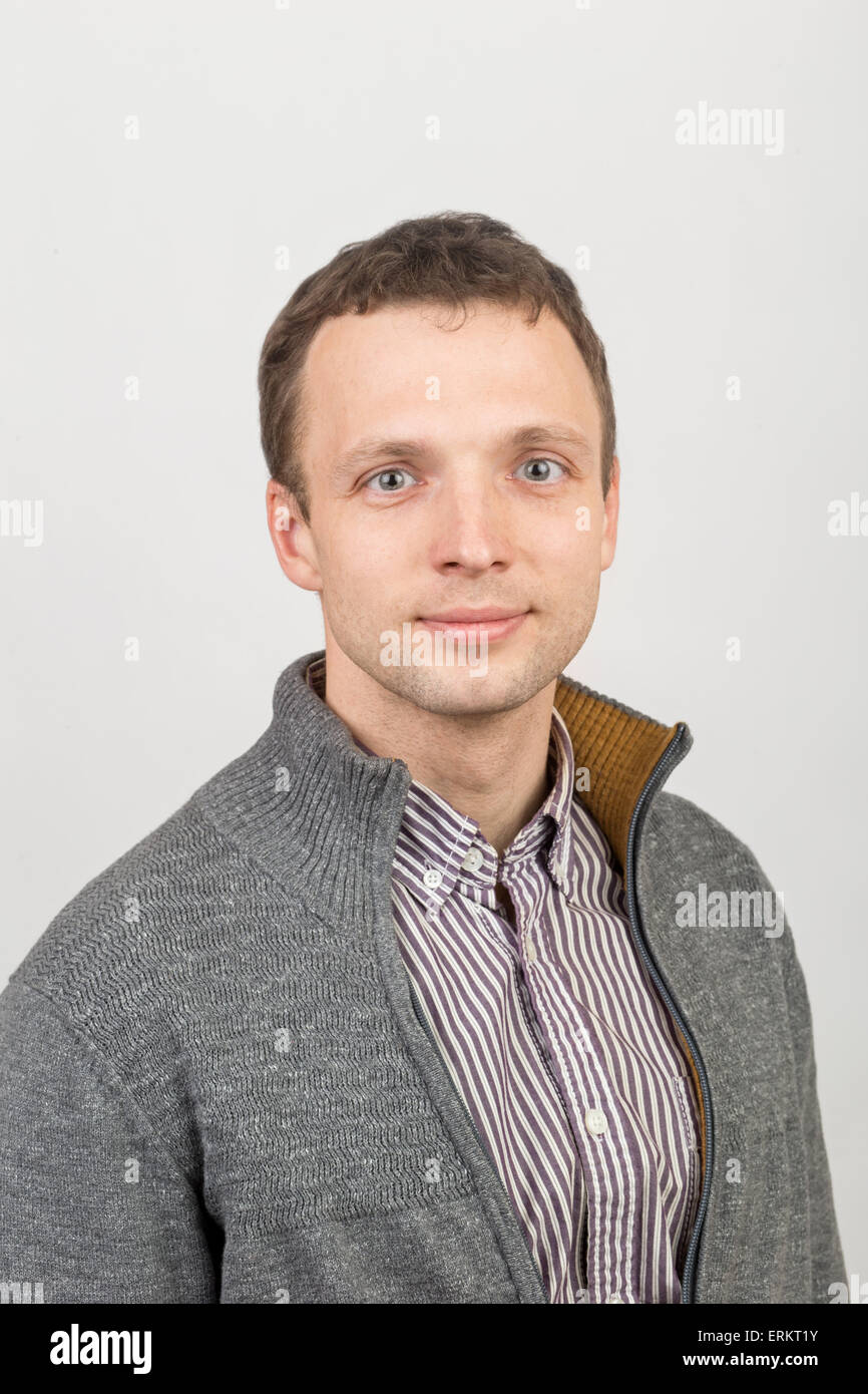 Man white background casual hi-res stock photography and images - Alamy