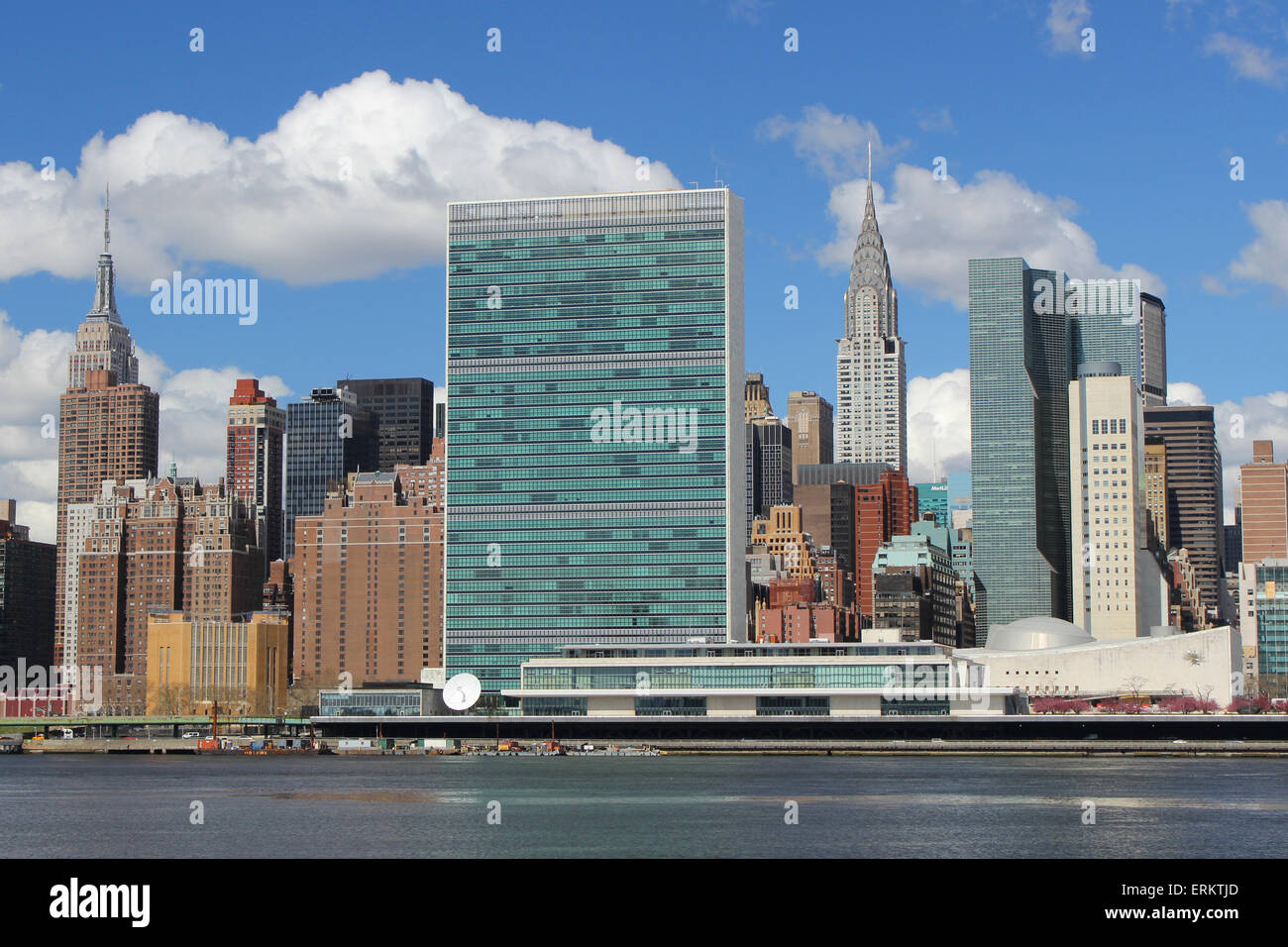 Manhattan Skyline, East River View Stock Photo - Alamy