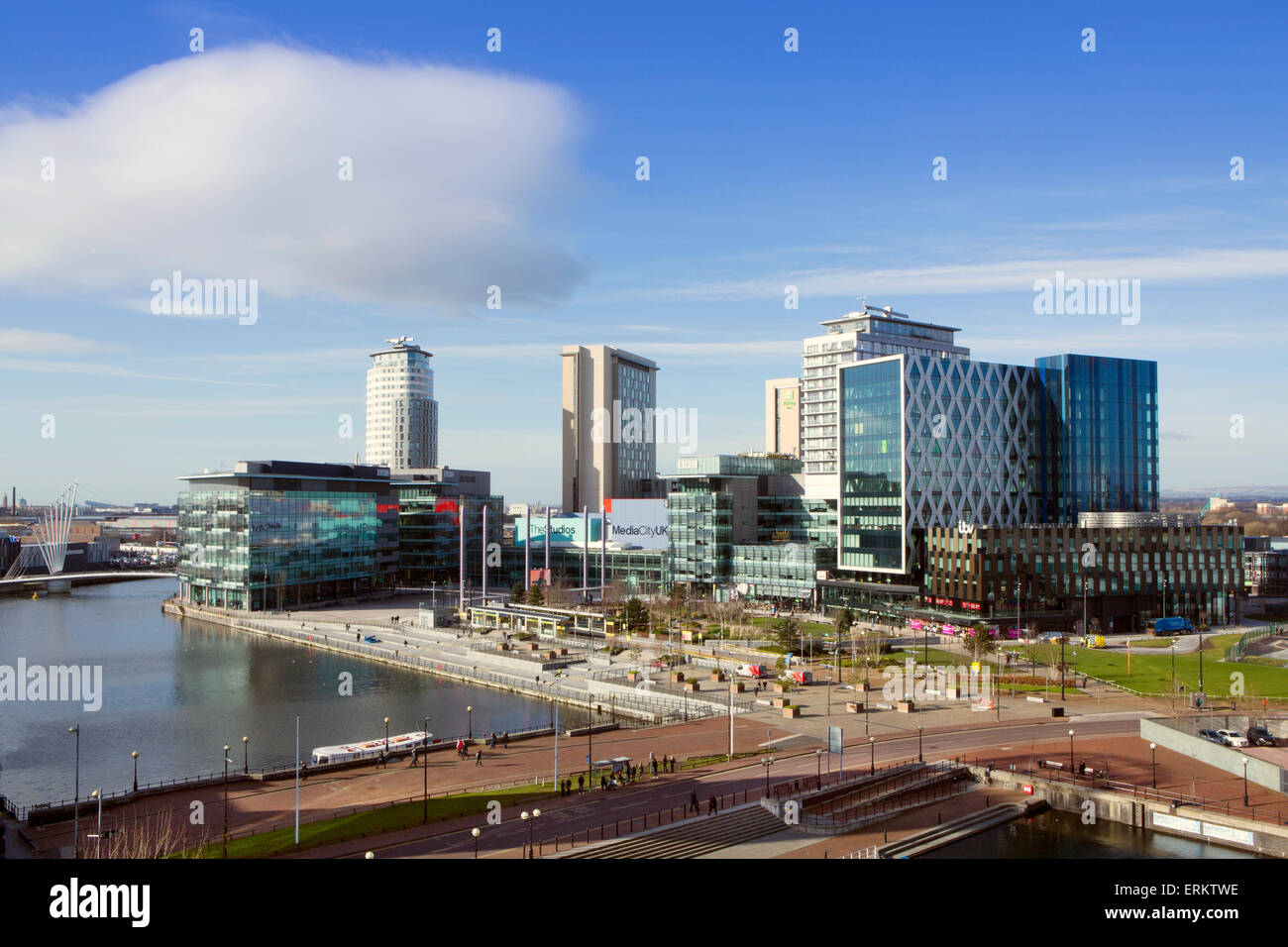 MediaCityUK, the BBC headquarters on the banks of the Manchester Ship ...