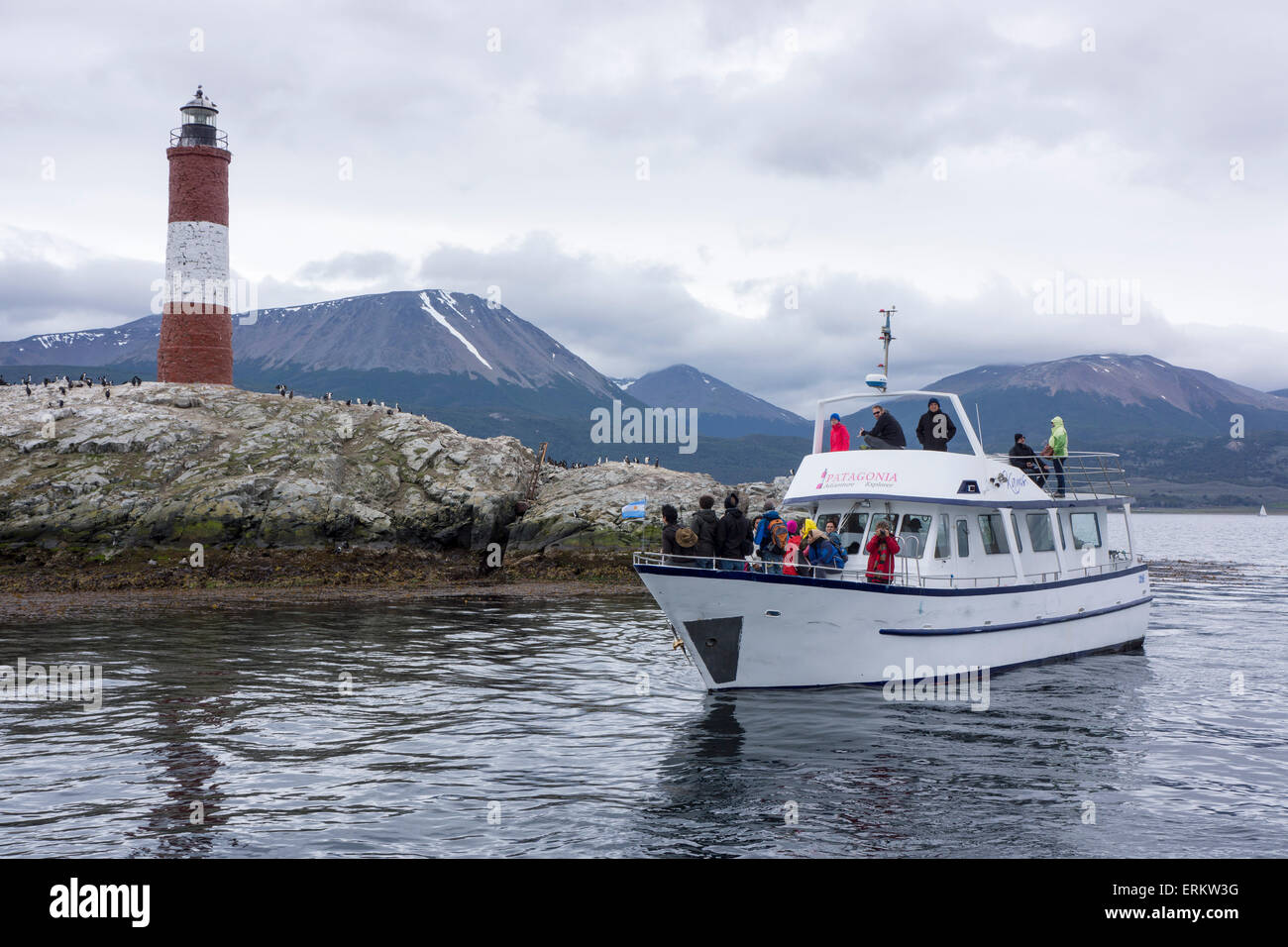 The Beagle Channel lighthouse, Tierra del Fuego, Argentina, South ...