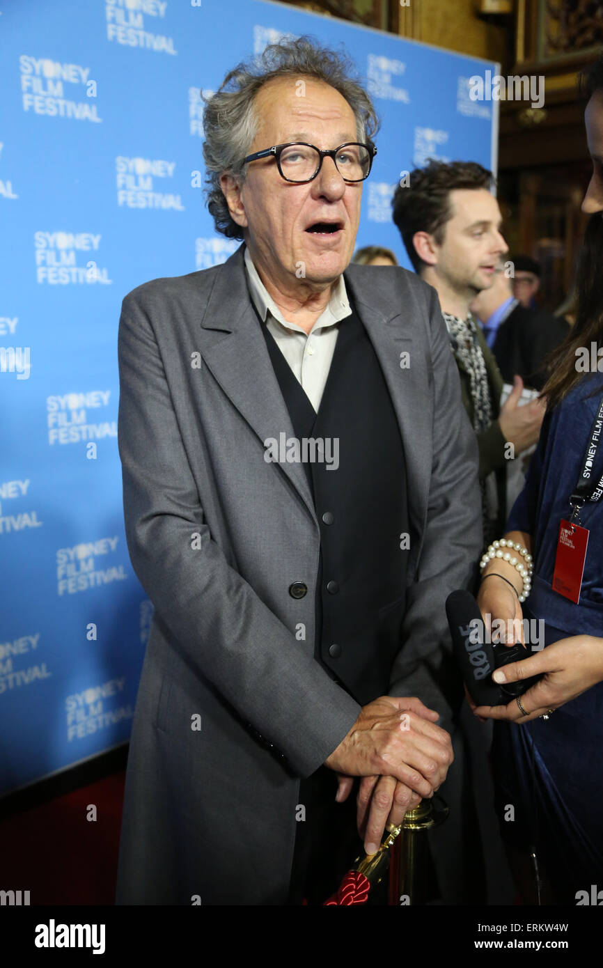 Sydney, Australia. 4 June 2015. Pictured: Actor Geoffrey Rush ...