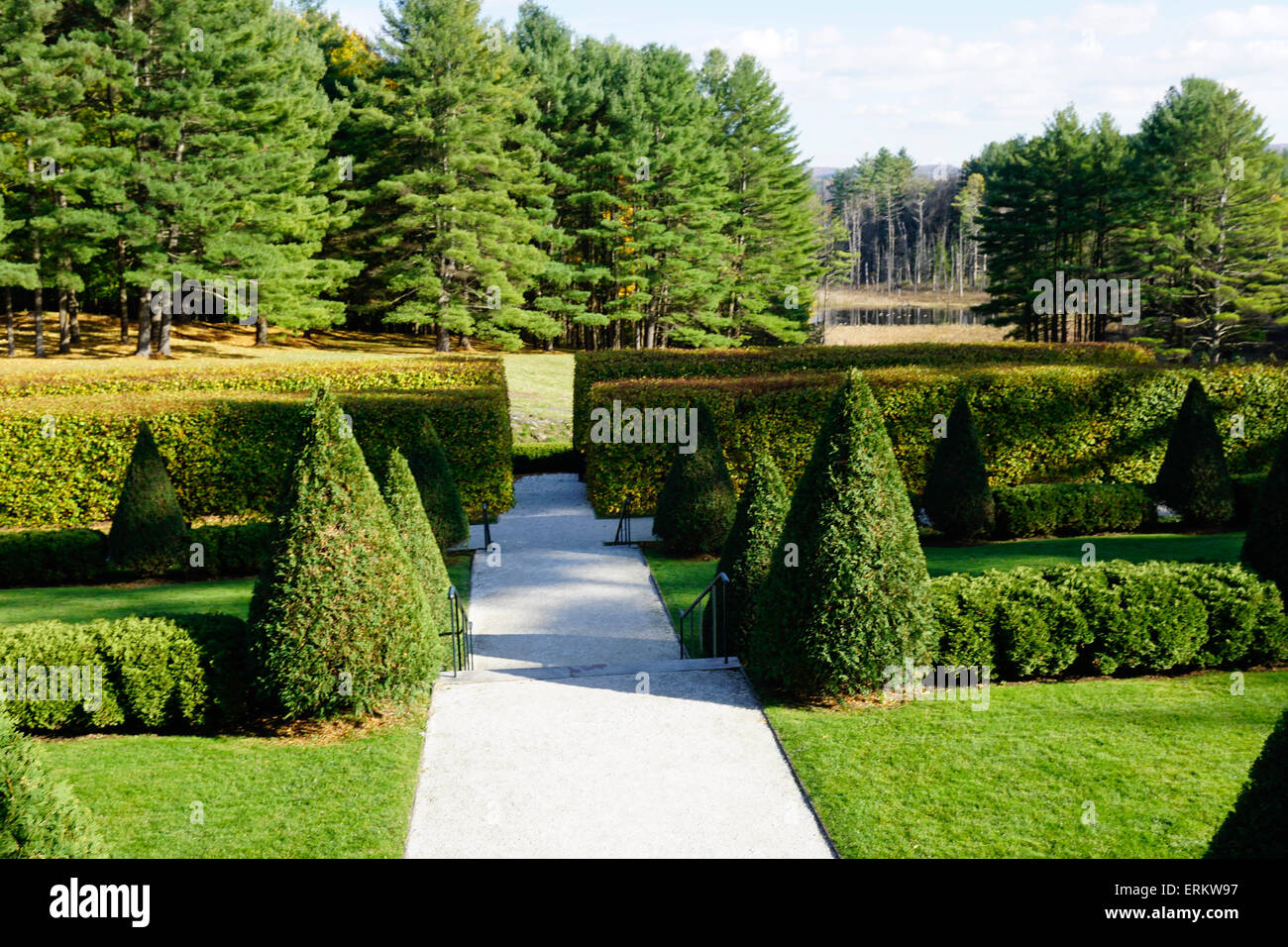 The grounds of The Mount, Edith Wharton's home, Lenox, The Berkshires ...