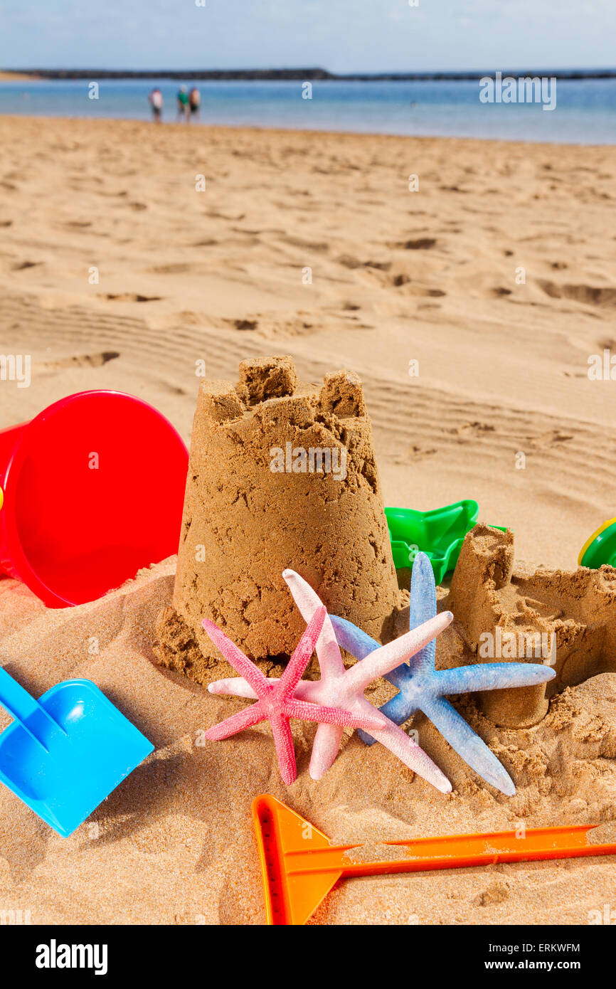 sand castle on the beach Stock Photo - Alamy