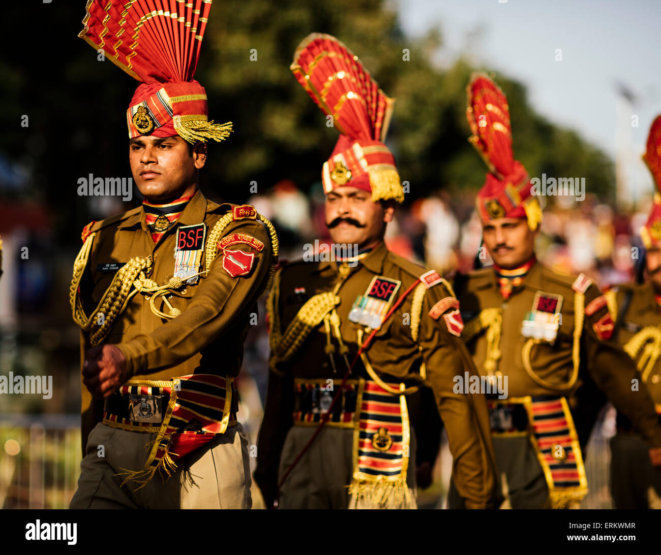 Wagha Border Ceremony, Attari, Punjab Province, India, Asia Stock Photo ...