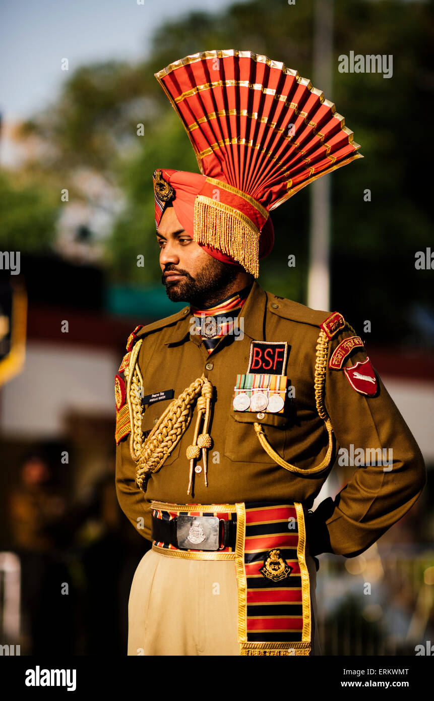 Wagha Border Ceremony, Attari, Punjab Province, India, Asia Stock Photo ...