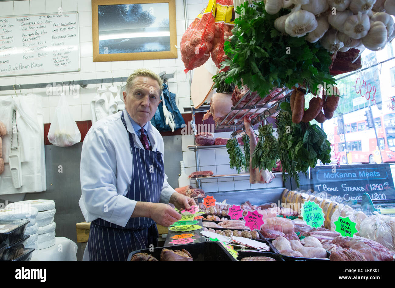 Classic traditional butchers shop selling quality fresh meat in Central ...