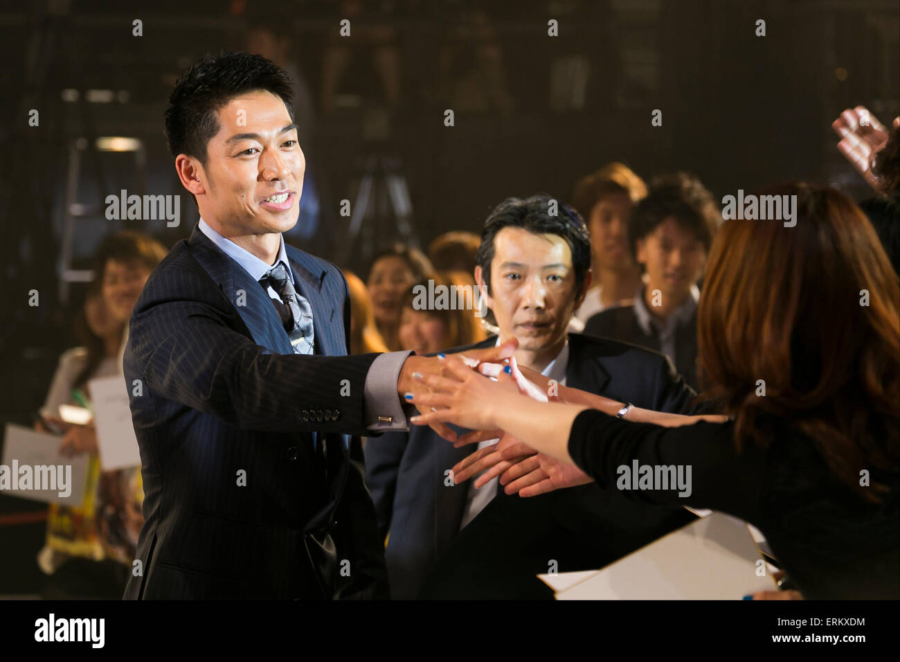 Akira actor and dancer of EXILE greets his fans during the Japan ...