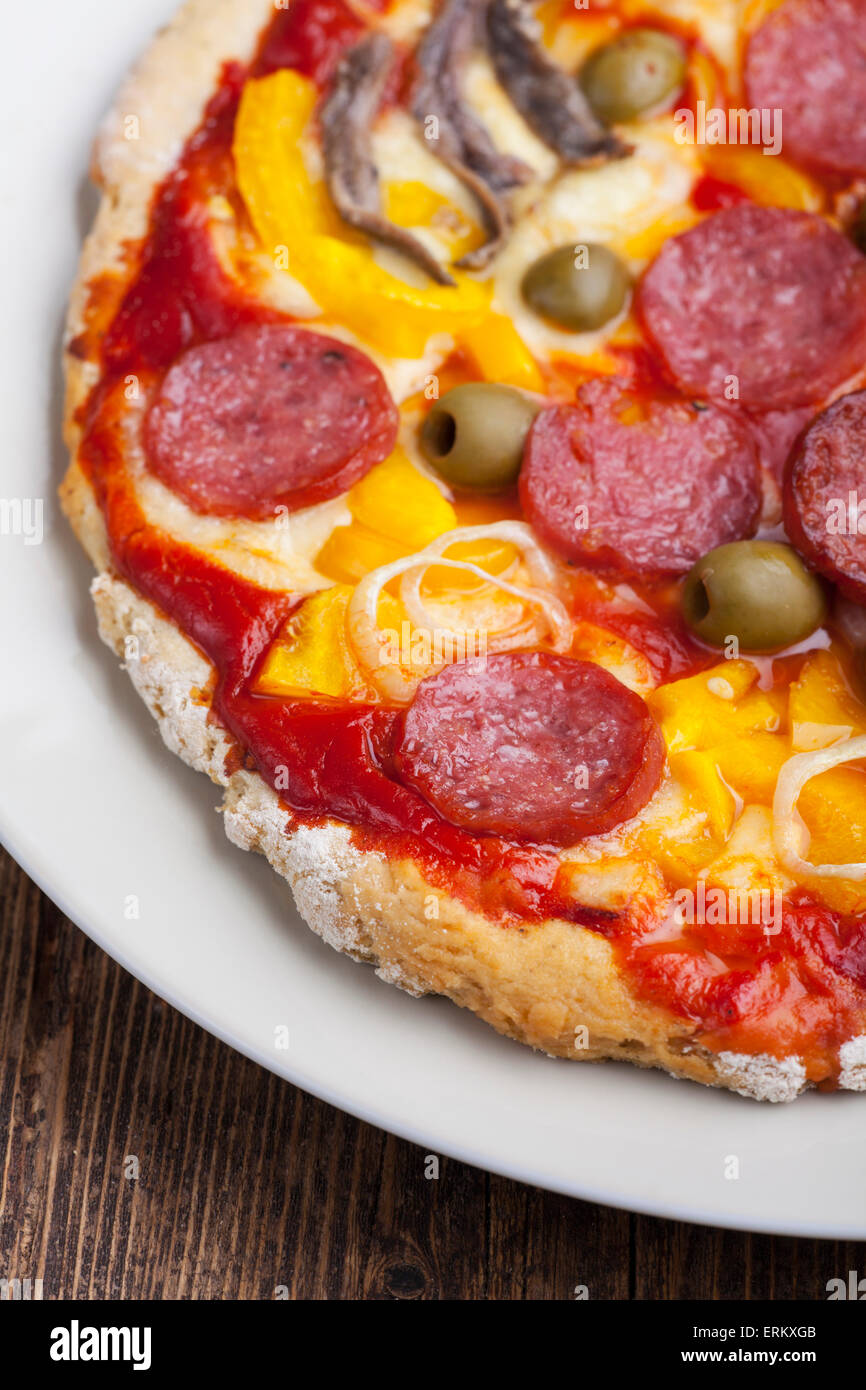 closeup of a pizza Stock Photo - Alamy