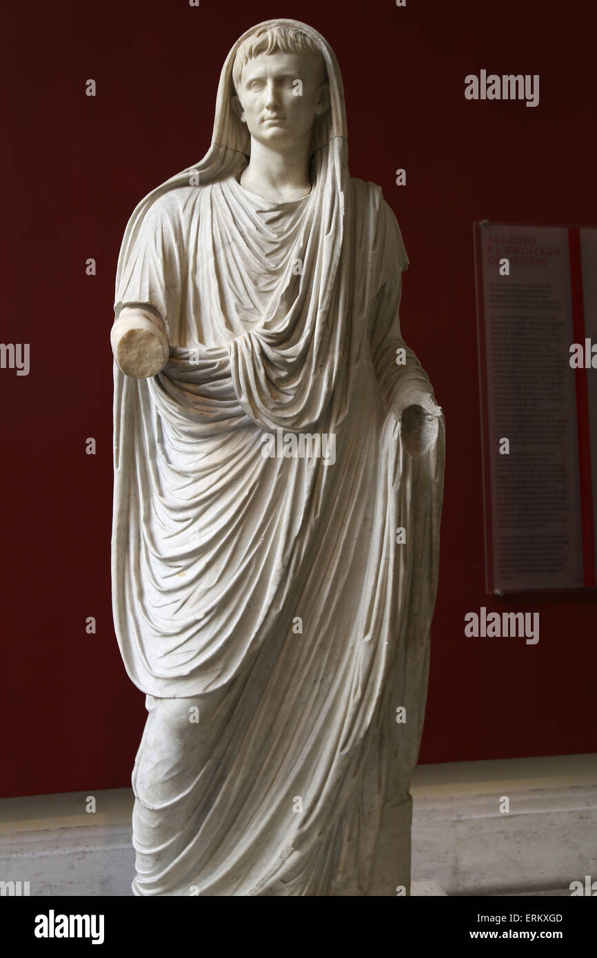 Via Labicana Augustus. Sculpture of the Roman Emperor Augustus (63BC ...