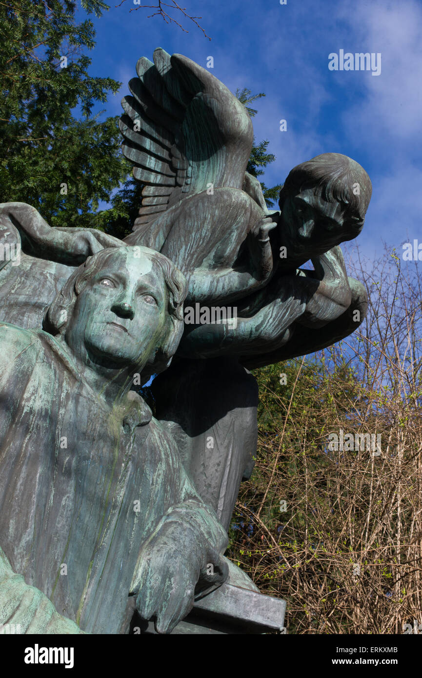 Stone sculptures in Orsted park, Copehagen, Denmark Stock Photo - Alamy