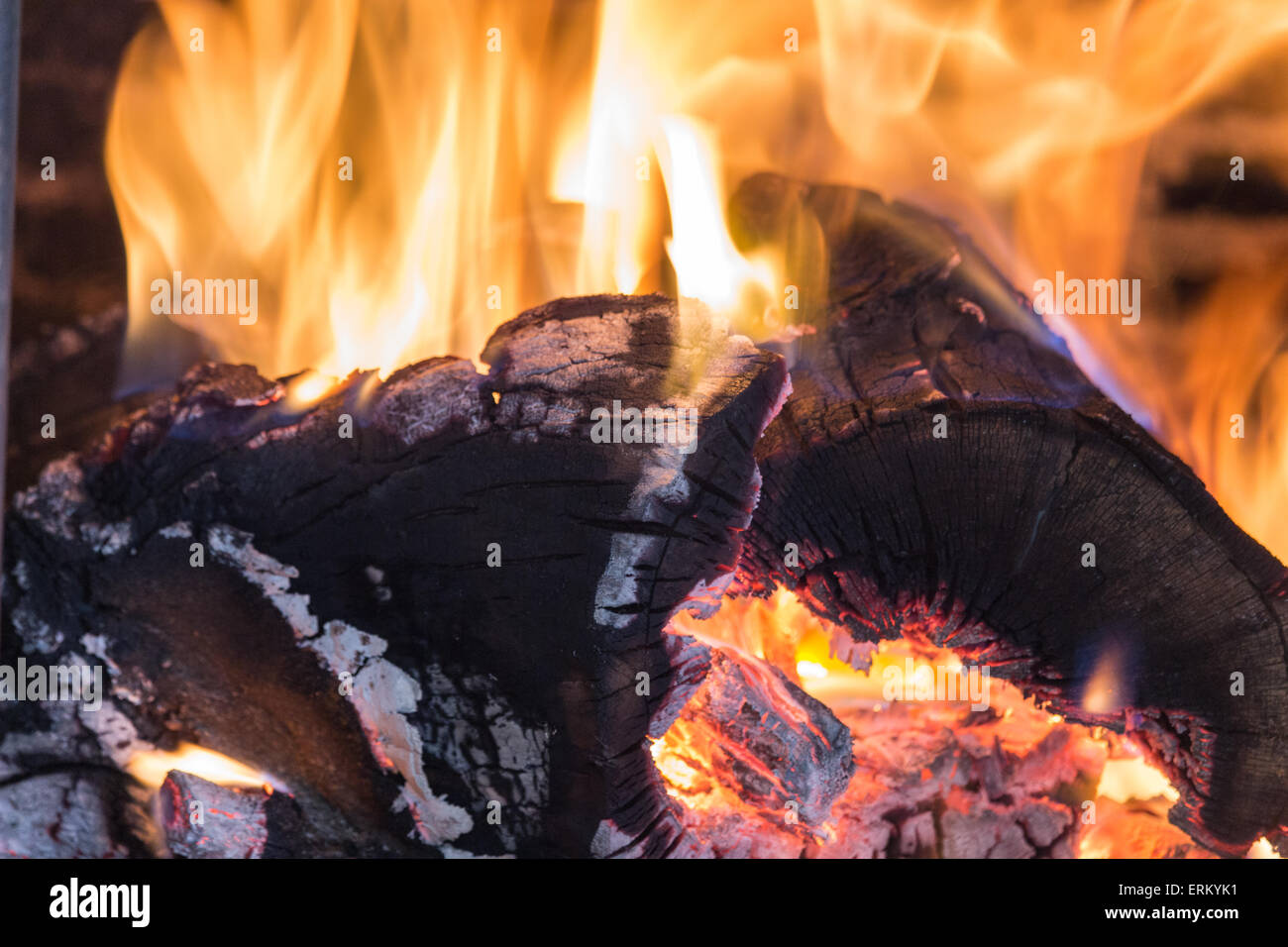 The fire and ember Stock Photo - Alamy