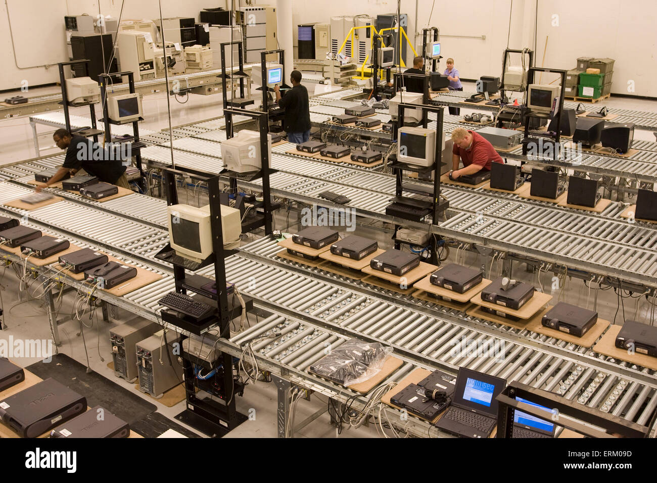 Computer recycling machine, Chester, Virginia Stock Photo - Alamy