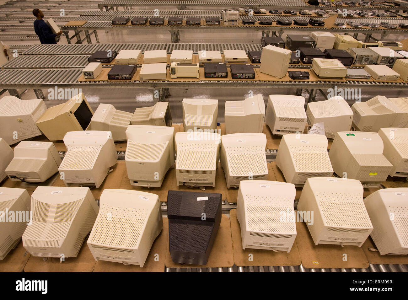 Computer recycling machine, Chester, Virginia Stock Photo - Alamy