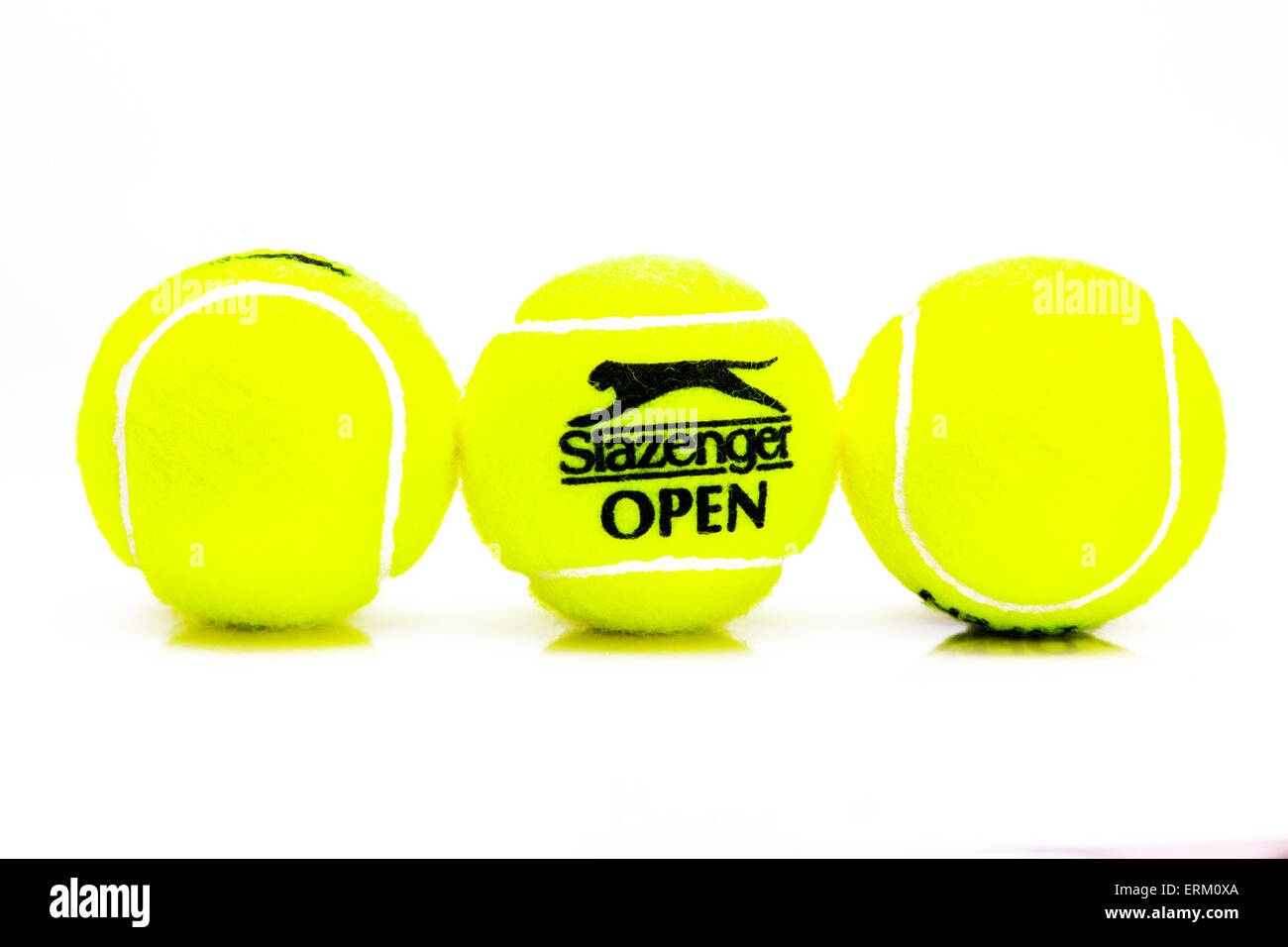 tennis balls slazenger ball three game play isolated cutout cut out ...