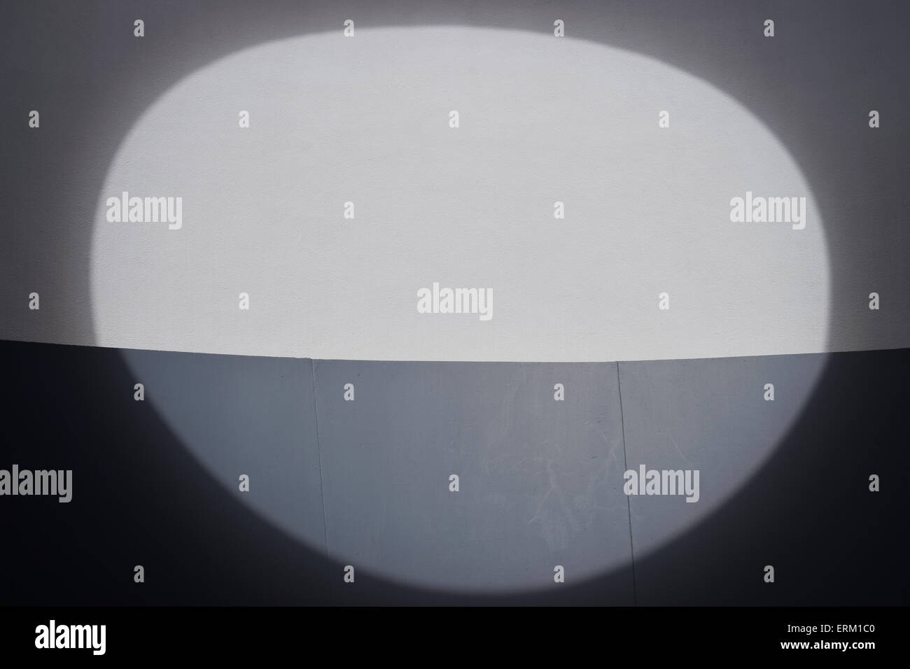 Sunlight cast on the wall inside the Skyspace installation in Kielder ...