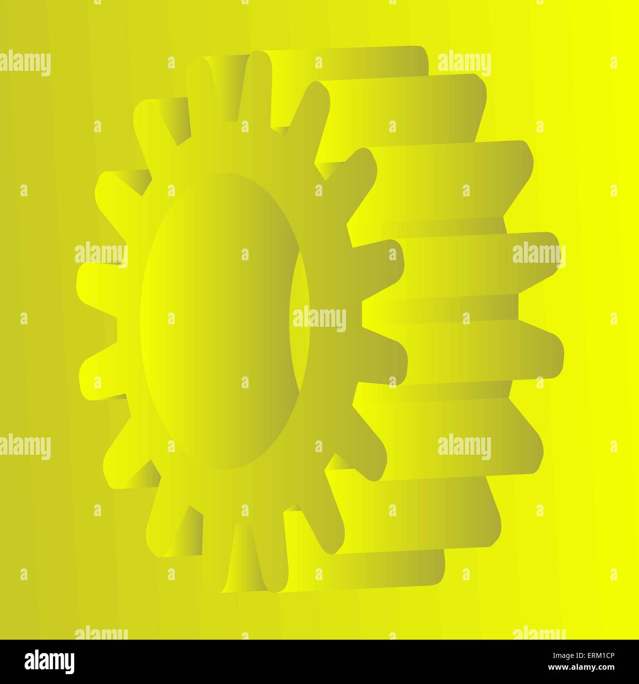 Vector yellow gear - cog wheel - vector Stock Vector Image & Art - Alamy