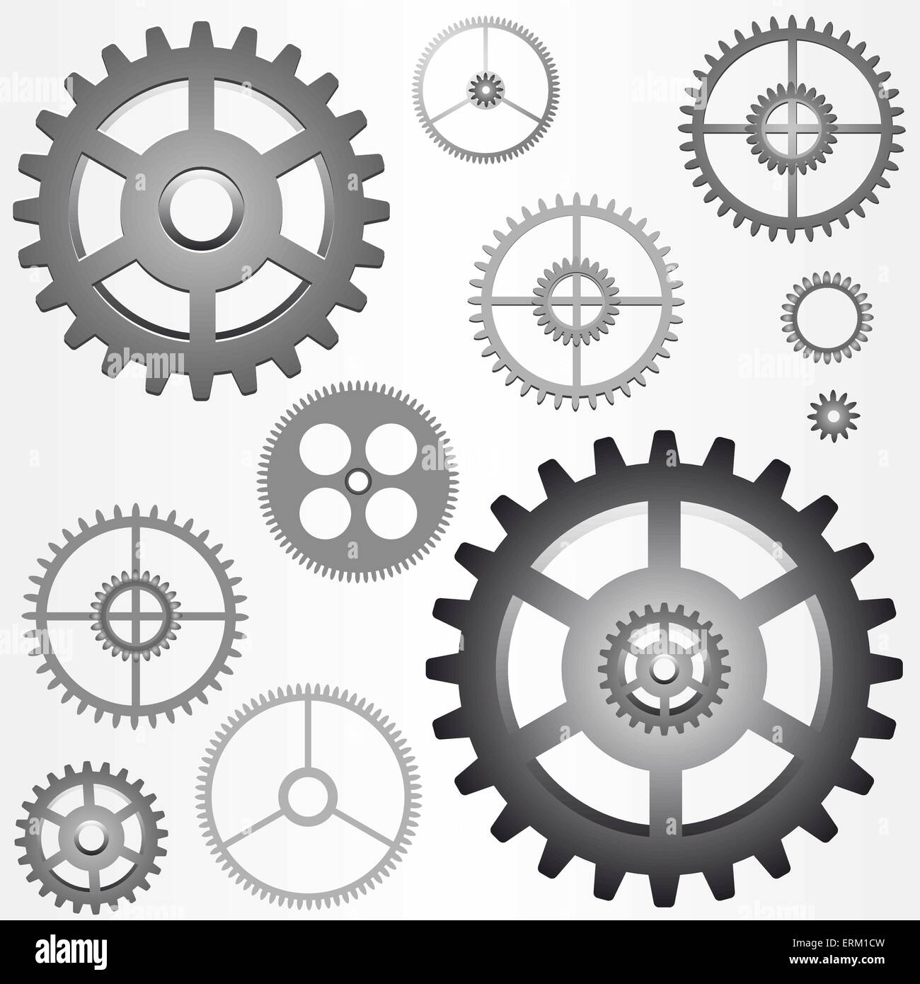 various gears - cog wheels - vector Stock Vector Image & Art - Alamy