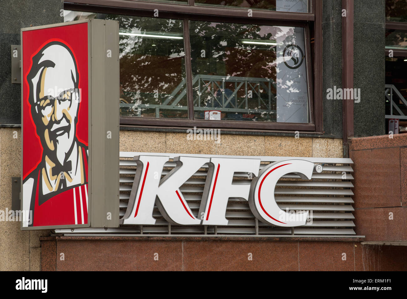 PRAGUE, CZECH REPUBLIC - MAY 25, 2015: KFC, Kentucky Fried Chicken ...