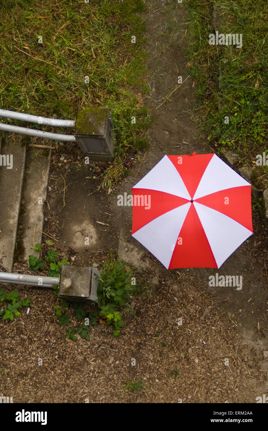 Colorful umbrella seen from above, Seattle, Washington Stock Photo - Alamy