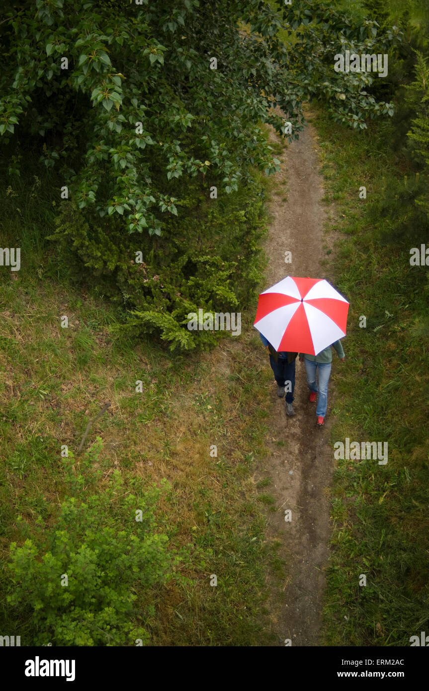 Colorful umbrella seen from above, Seattle, Washington Stock Photo - Alamy