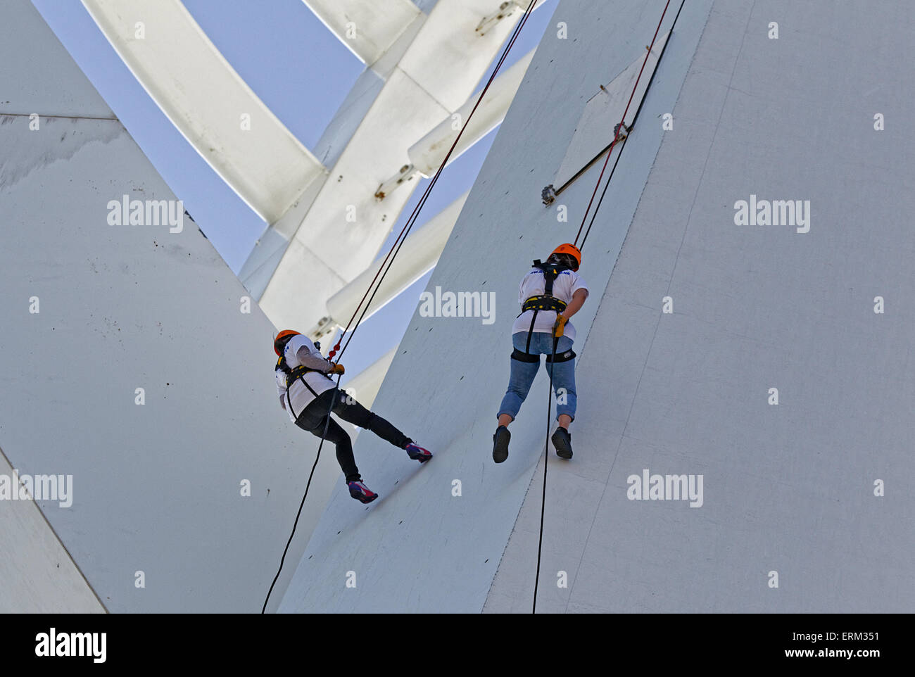 Increasingly popular abseil for charity here from 110 metres down the ...