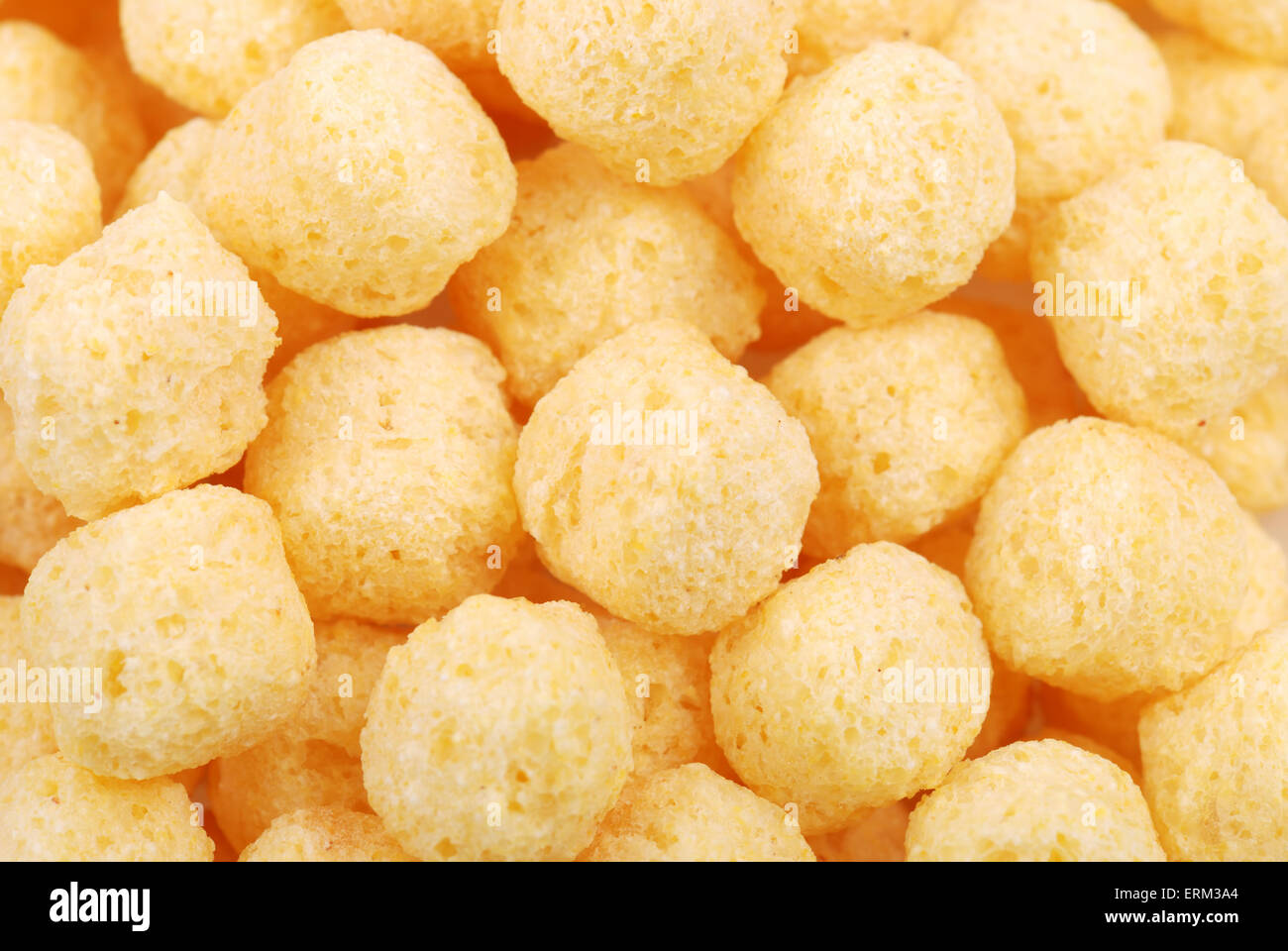 Macro background from sweet cornflakes Stock Photo - Alamy