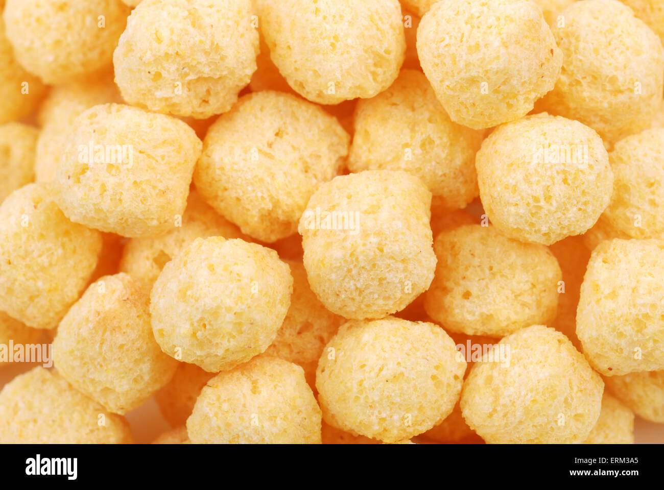 Macro background from sweet cornflakes Stock Photo - Alamy