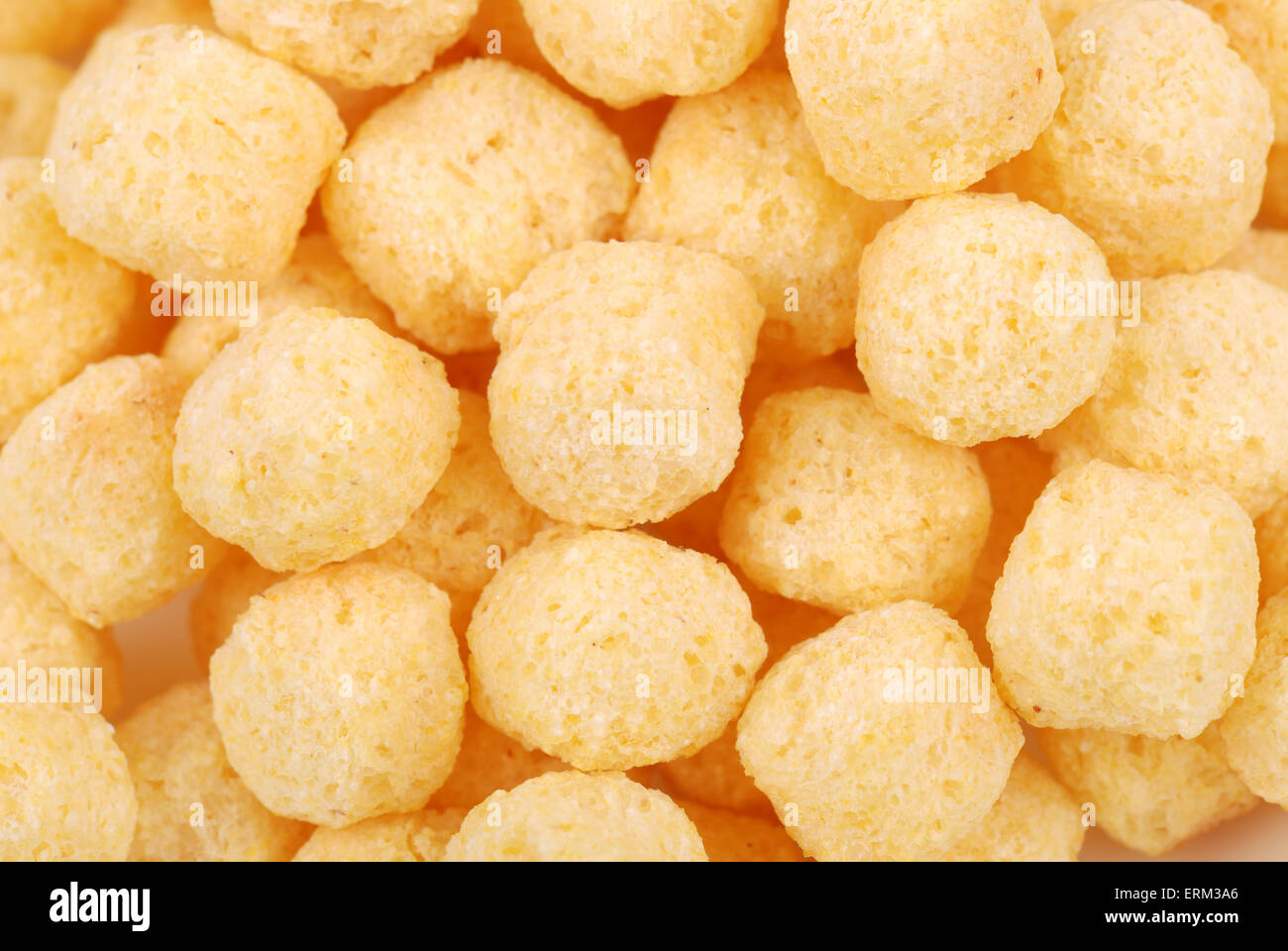 Macro background from sweet cornflakes Stock Photo - Alamy