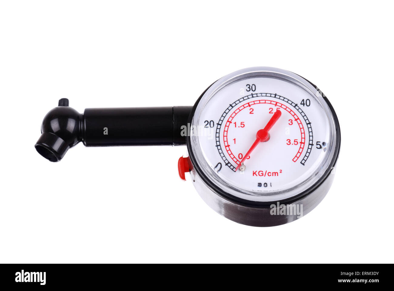 Manometer for measuring tire pressure isolated Stock Photo - Alamy