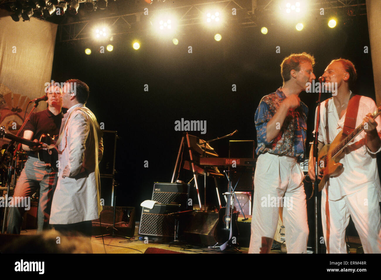 SQUEEZE UK rock group about 1985. Photo Jeffrey Mayer Stock Photo - Alamy