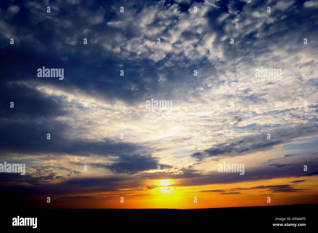 dramatic sunset photo as background Stock Photo - Alamy