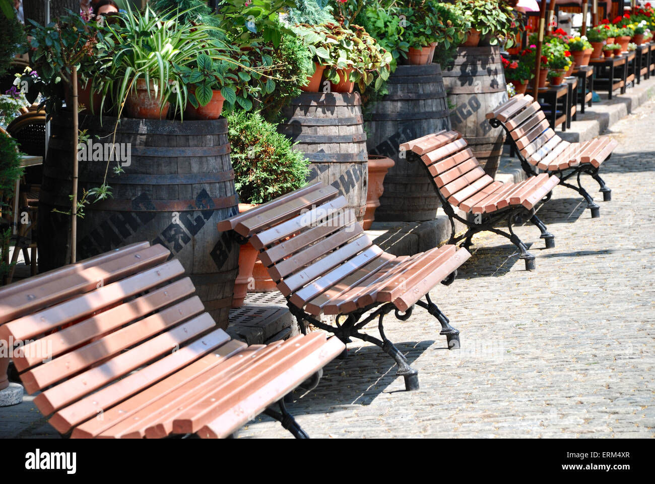 street cafe interior in the village design Stock Photo - Alamy