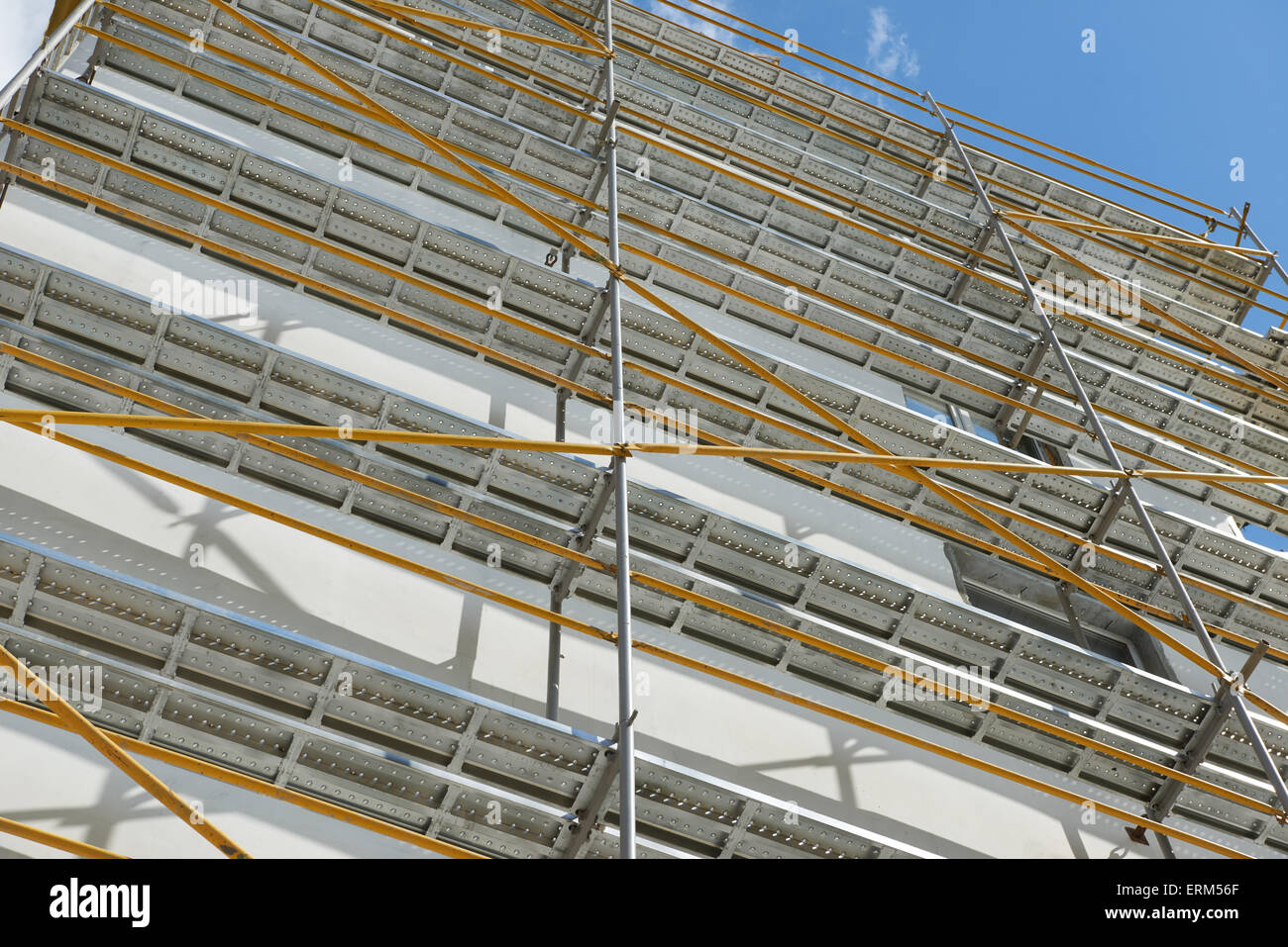 repair home scaffolding building construction Stock Photo - Alamy