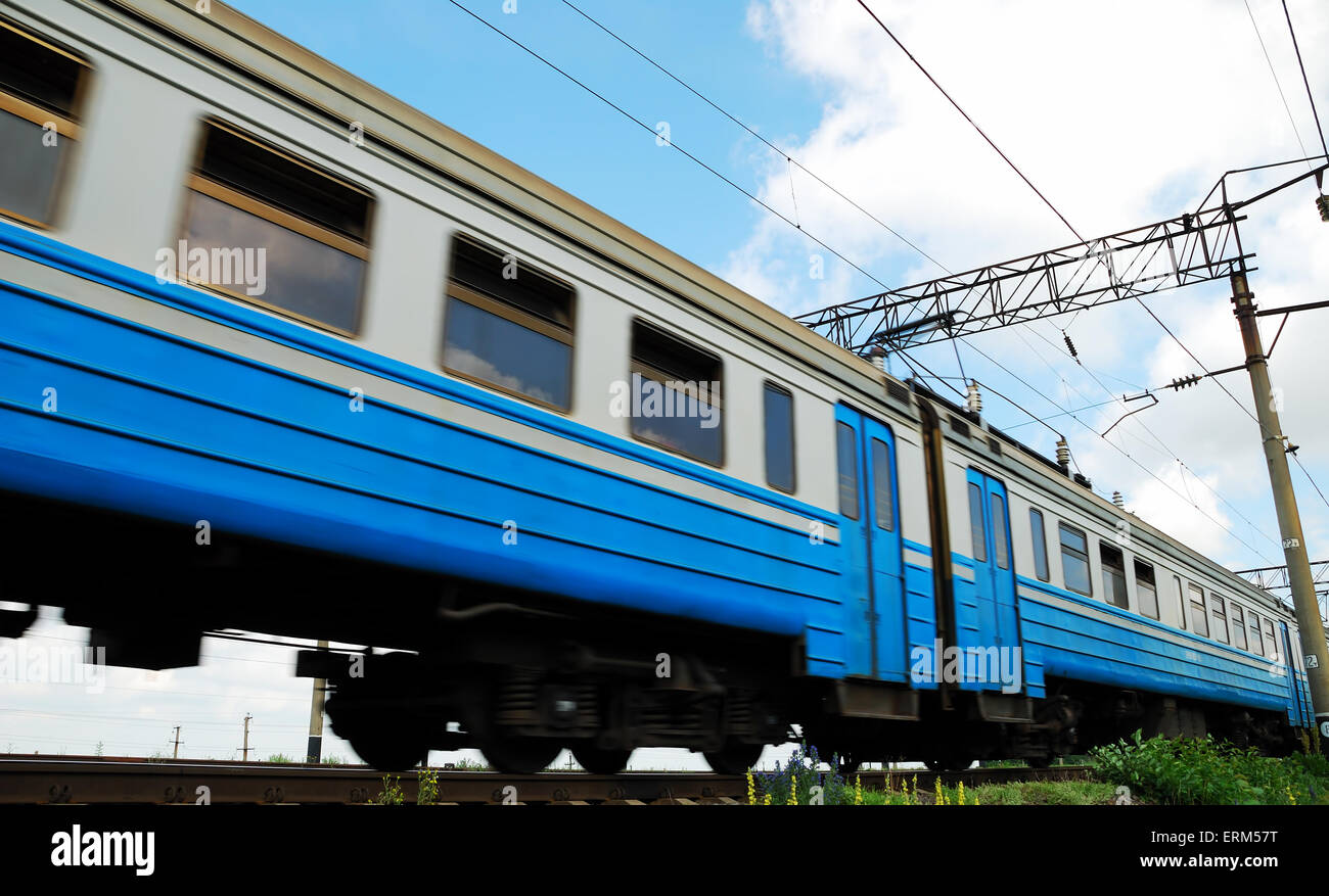 movement passenger car of a train Stock Photo - Alamy