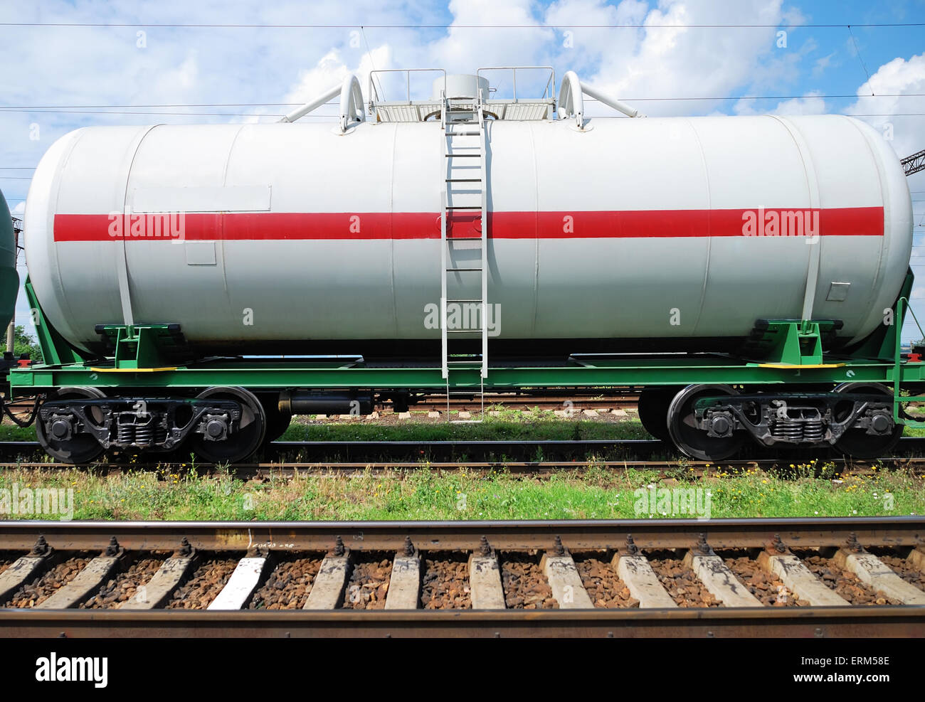Oil transportation in the railroad tank Stock Photo - Alamy