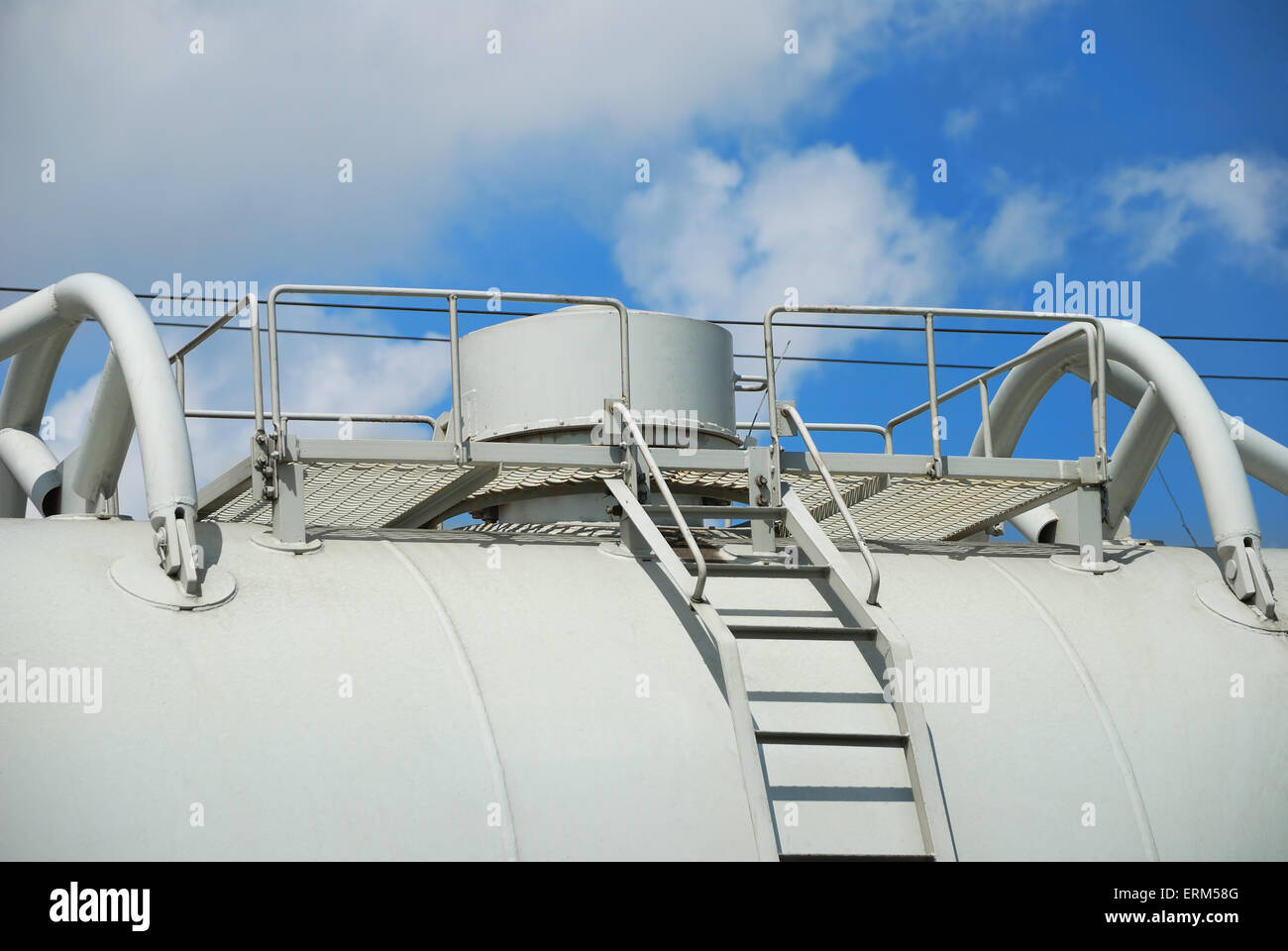 Cover of the tank for transportation of industrial liquids Stock Photo ...