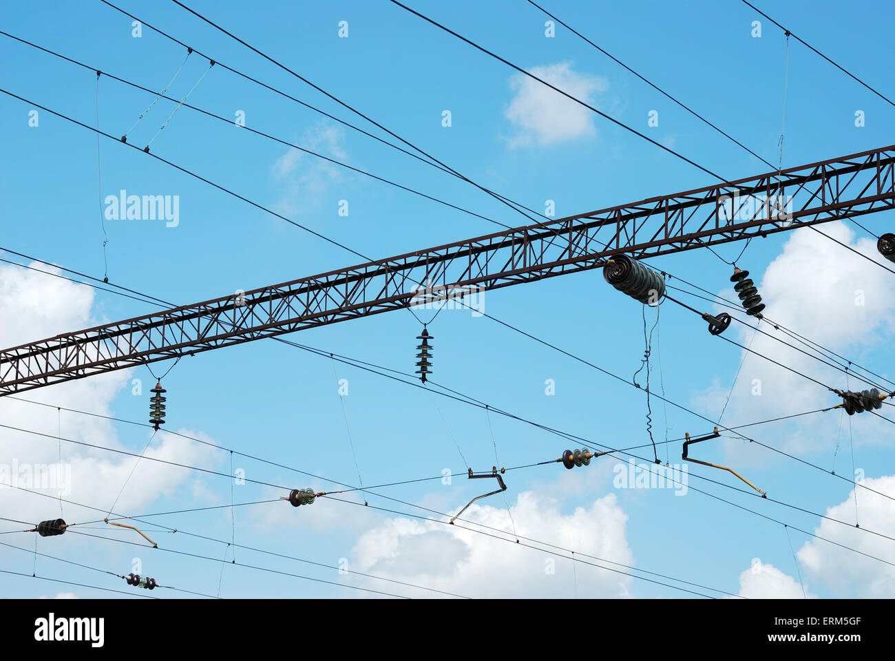 Electric infrastructure of the railway Stock Photo - Alamy