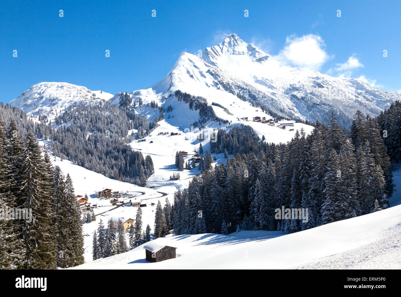 Winter in the Alps Stock Photo - Alamy