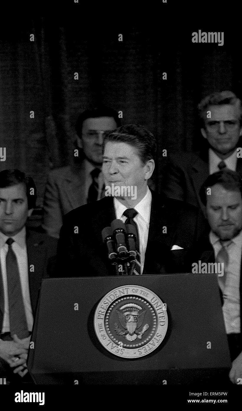 Washington. DC., USA 30th January 1984 President Ronald Reagan attends ...