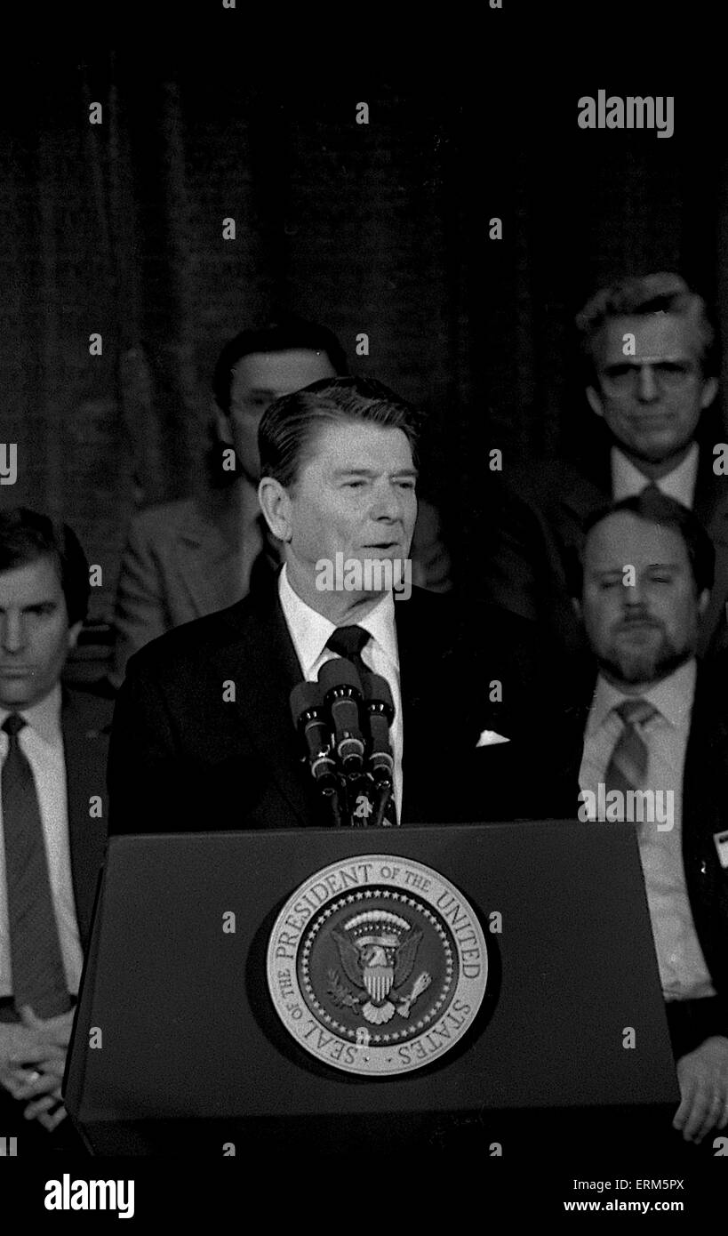 Washington. DC.USA 30th January 1984 President Ronald Reagan attends ...
