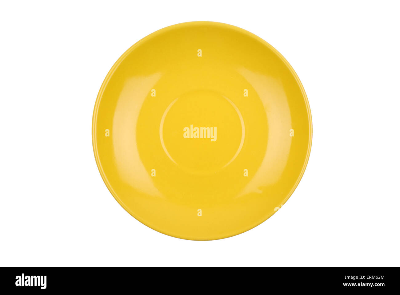 The round color dish isolated on white Stock Photo - Alamy