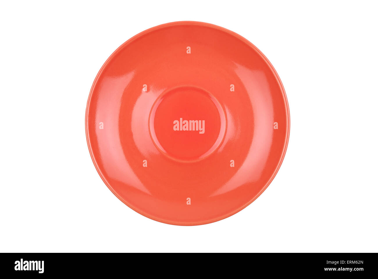 The round color dish isolated on white Stock Photo - Alamy